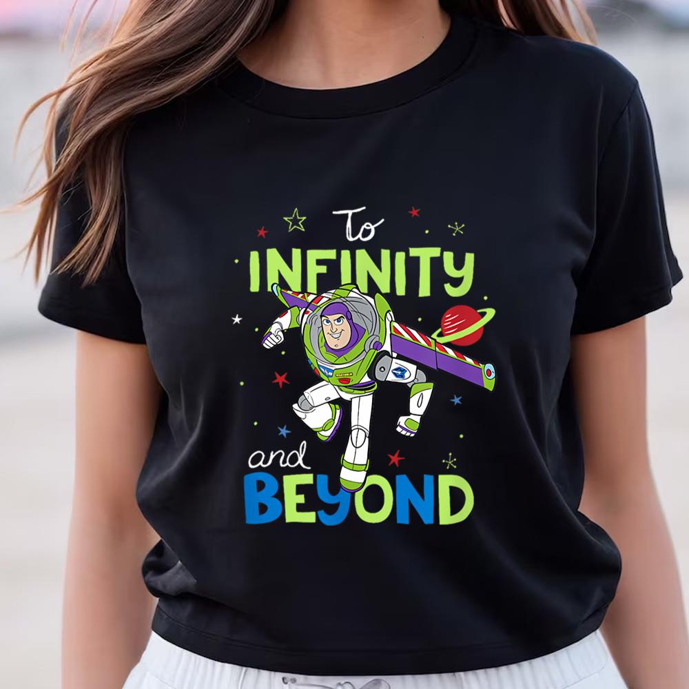 Disney Pixar Toy Story Buzz To Infinity And Beyond Logo T Sh | Inspire ...