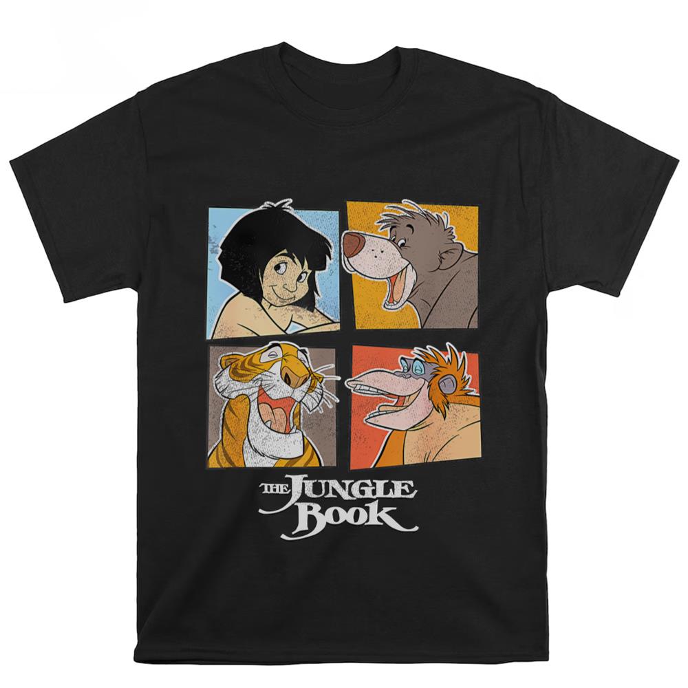 Disney The Jungle Book Character Box Up Poster T Shirt | Inspire Uplift