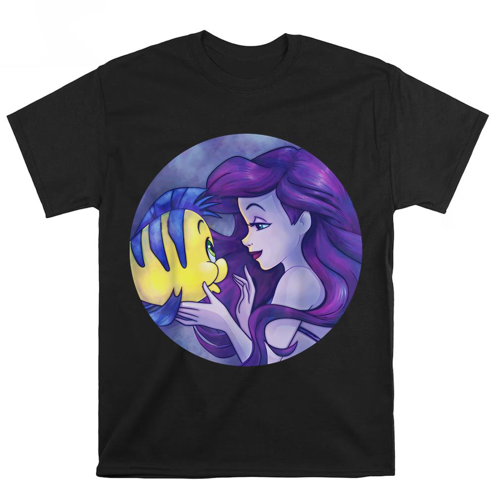 Disney The Little Mermaid Ariel And Flounder Painted Profile - Inspire ...