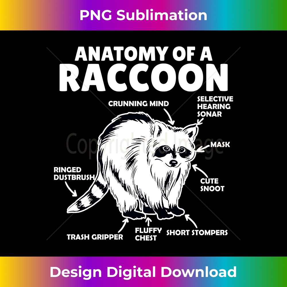 Sweet Raccoon Explanation Anatomy Of A Raccoon Long Sleeve - | Inspire ...
