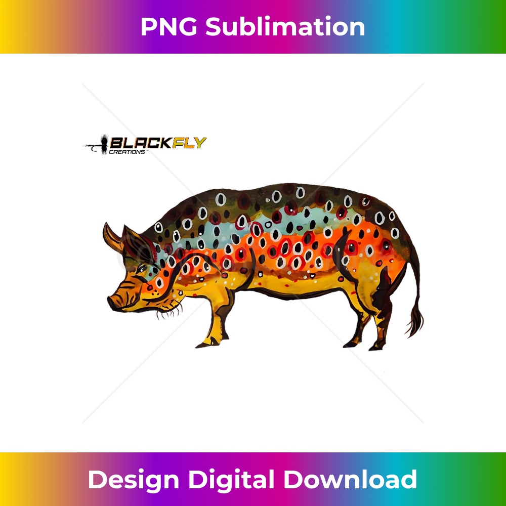 Funny Fly Fishing Pig Hog With Brown Trout Skin Tenkara - Cl | Inspire ...