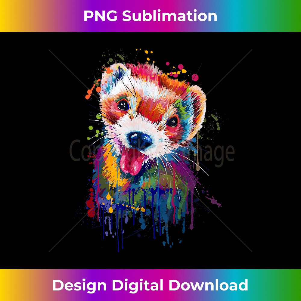 Ferret Face Graphics Hand Drawn Splash Art Ferret Pet Lover | Inspire ...