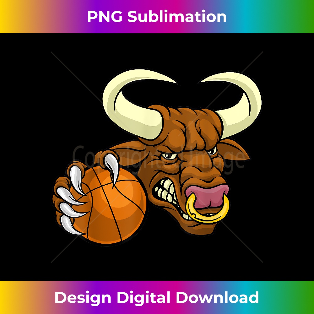 Bull Minotaur Longhorn Cow Holding Basketball Ball - Vibrant - Inspire ...