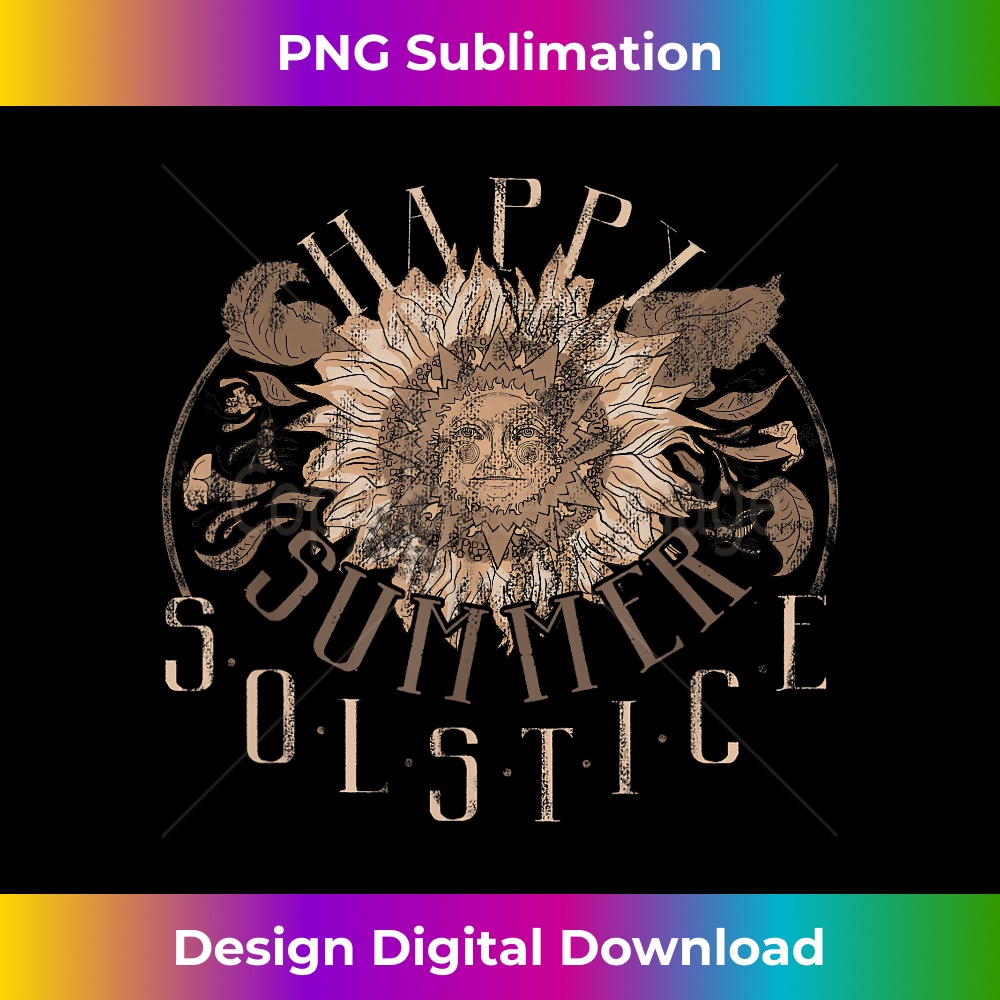Earthy Happy Summer Solstice - Timeless PNG Sublimation Down | Inspire Uplift
