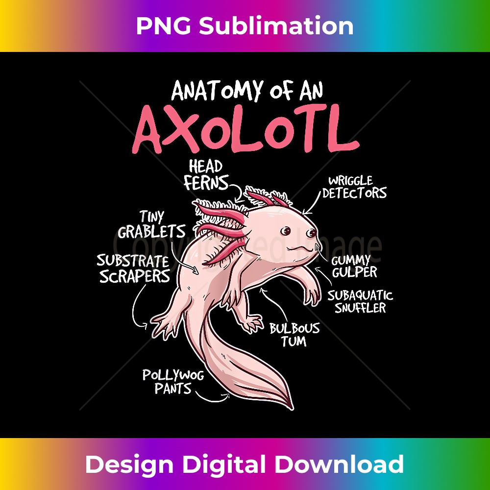 Kids Axolotl Gift Axolotl Stuff Anatomy Of An Axolotl - Eco- - Inspire ...