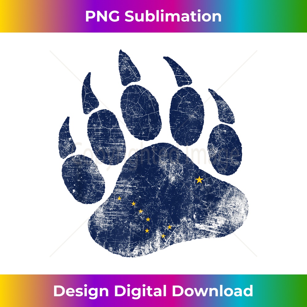 Alaska Bear - State Flag Pride Paw Print Graphic Tee - Minim | Inspire ...