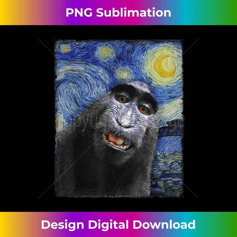 Funny monkey selfie Van Gogh Starry night Funny Art Painting | Inspire ...