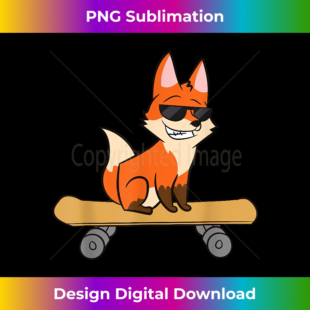 Skateboarding Fox Cute Skateboard Fox - Sublimation-Optimize | Inspire ...