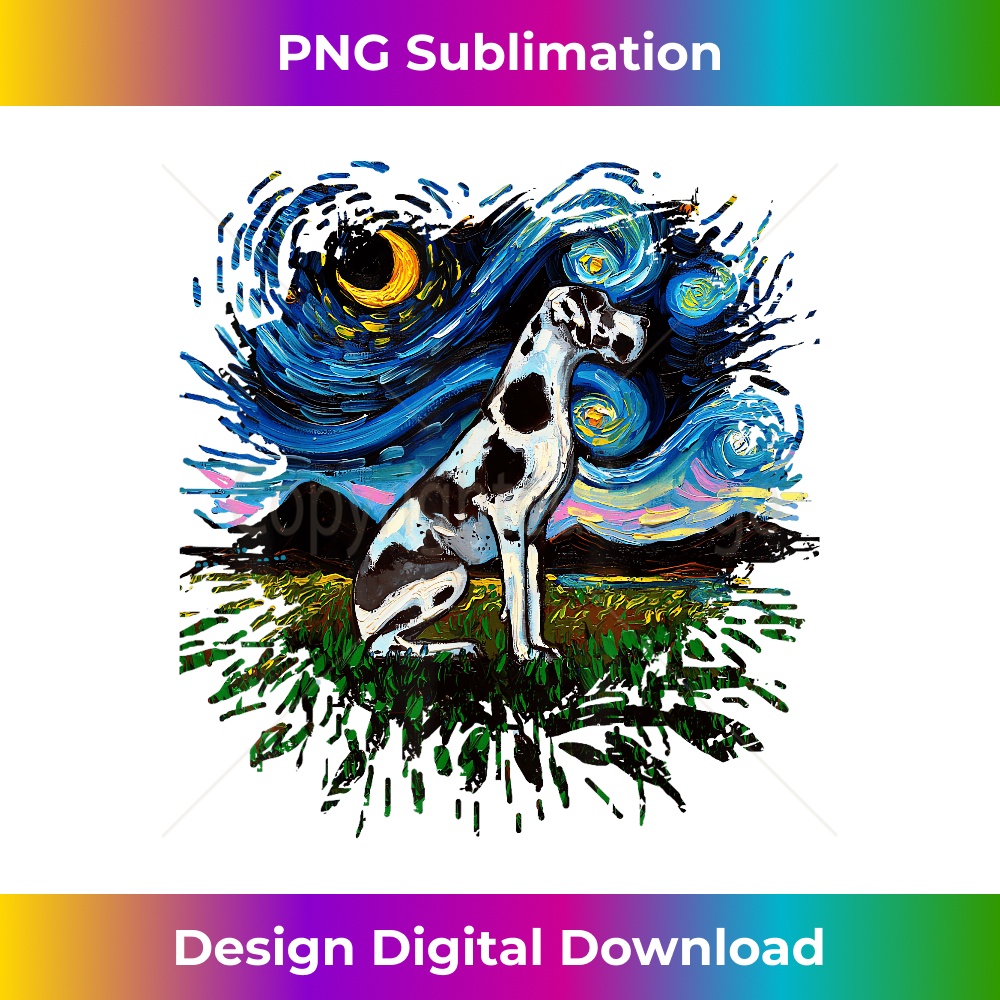 Black and White Great Dane Starry Night Dog Splash Art Aja - | Inspire ...