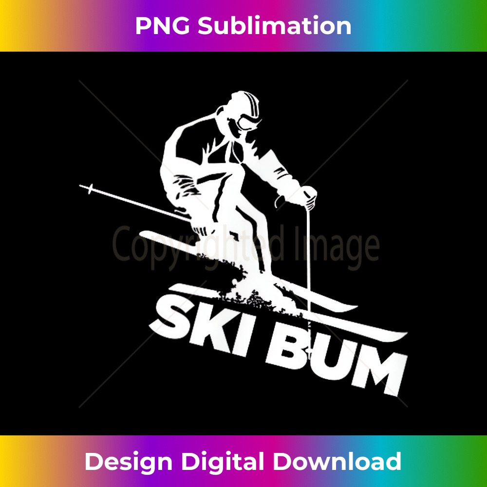Snow Skiing - Ski Bum T - Futuristic PNG Sublimation File - | Inspire Uplift