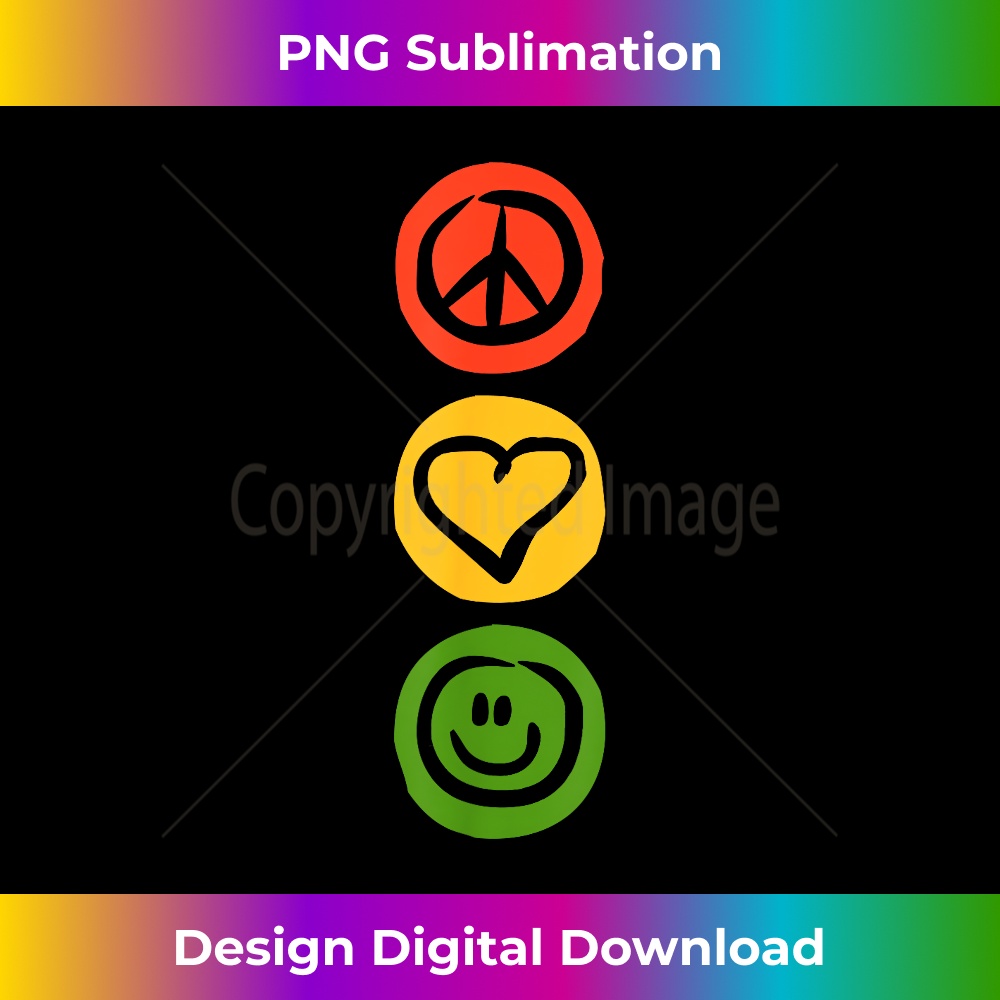 Traffic light with peace, love and happiness signs - Contemp | Inspire ...