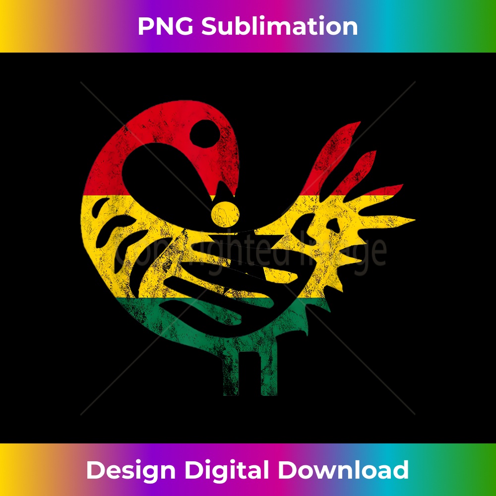 Sankofa African Bird Ghanese Flag Pride Juneteenth Ghana - V | Inspire Uplift