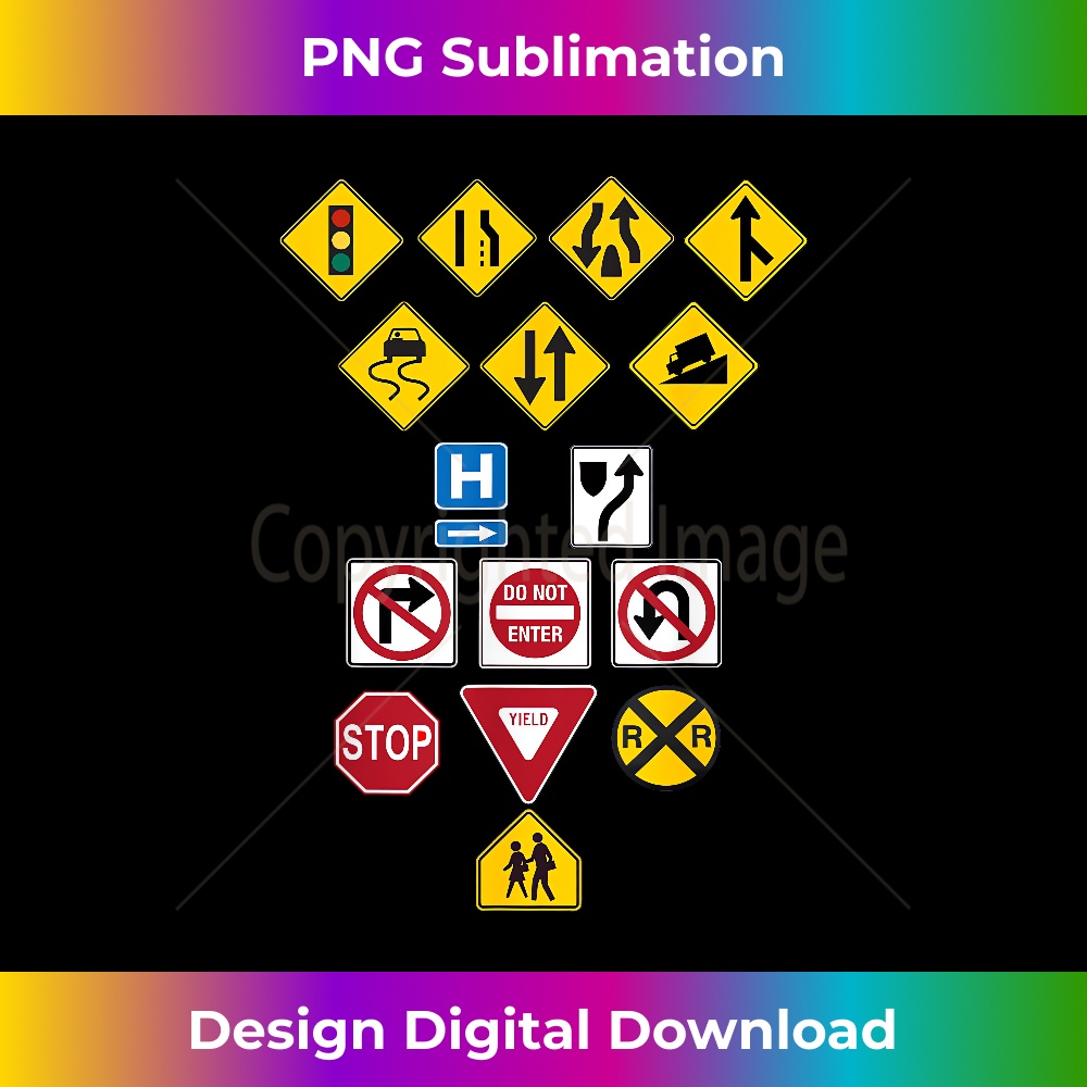 Warning Signs, Road Signs - Eco-Friendly Sublimation PNG Dow - Inspire ...