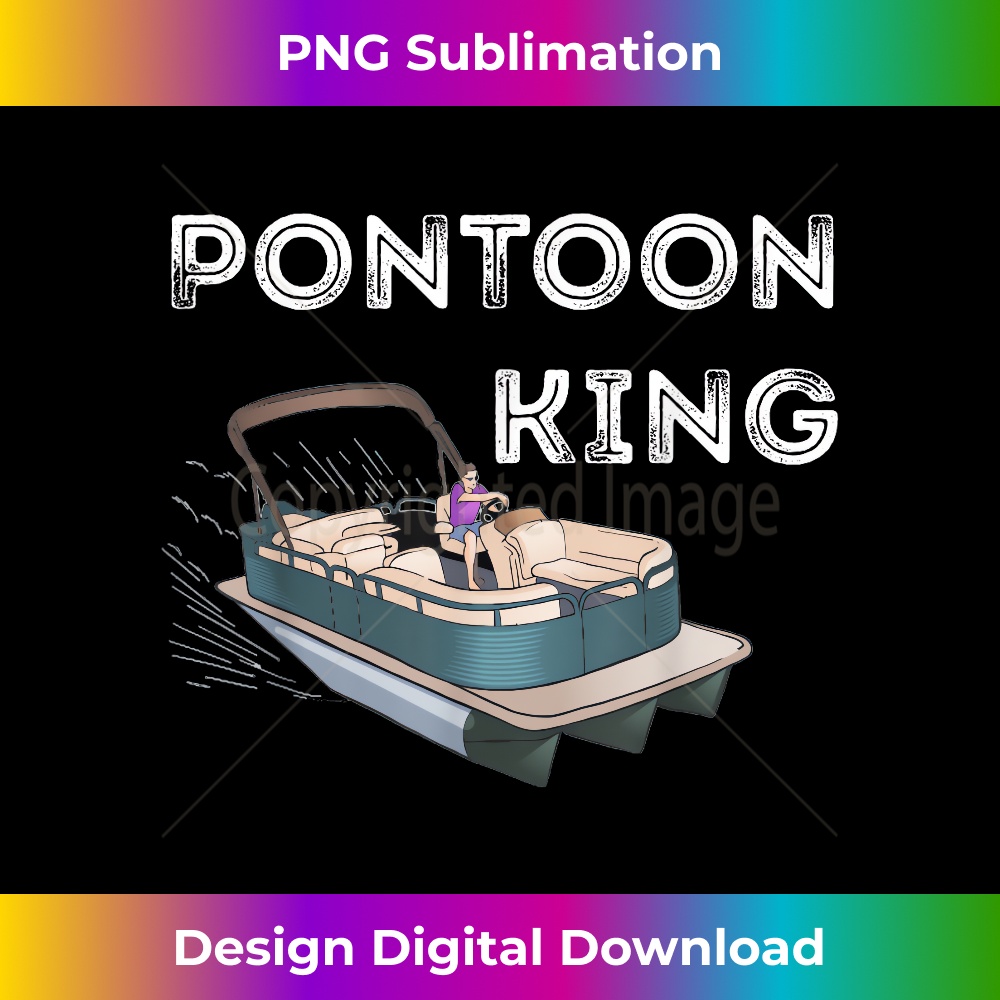 Pontoon King Pontoon Captain Motor Boat Party Boating Lover | Inspire ...