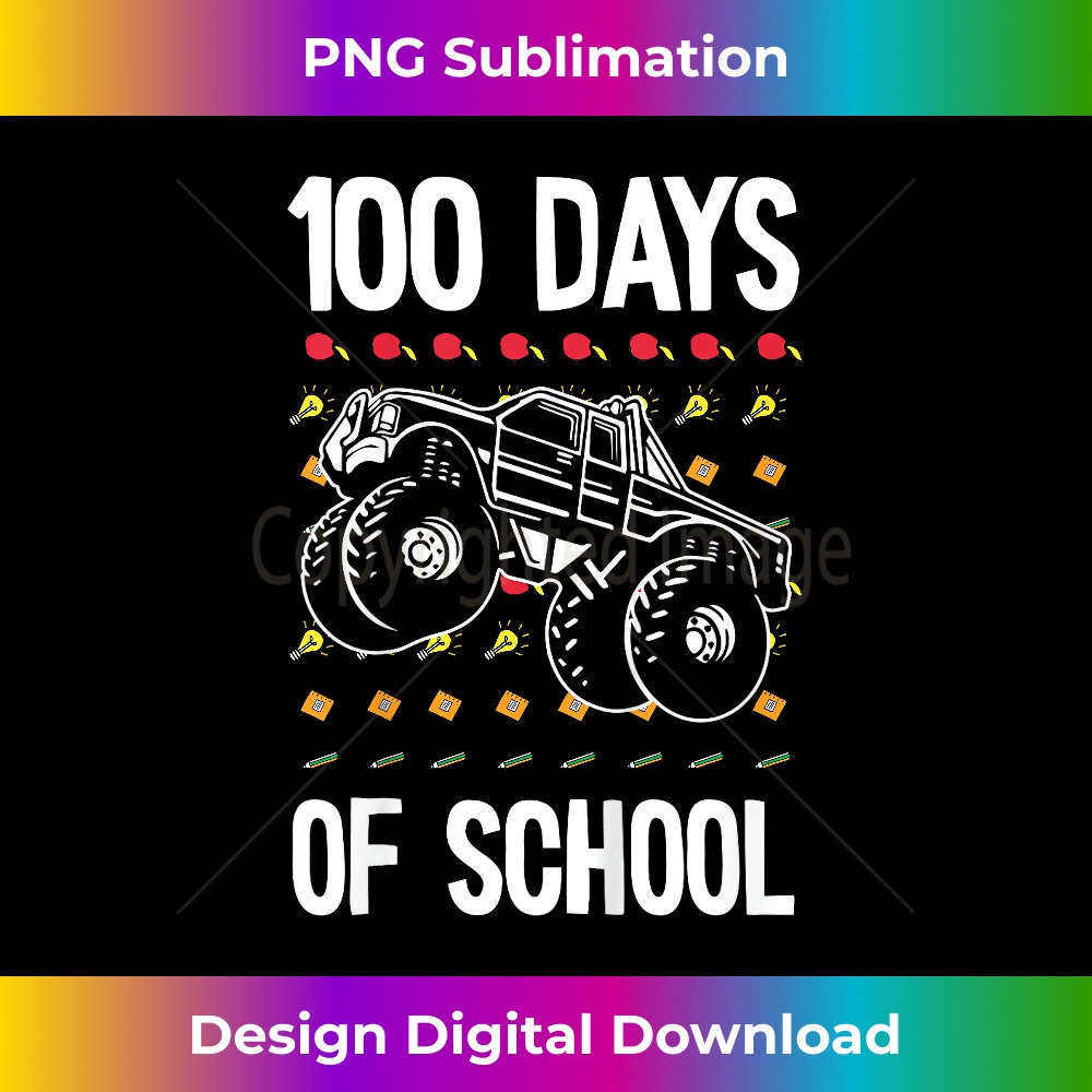 Kids 100 Days Of School Pre-K Kindergarten Monster Truck Boy - Inspire ...