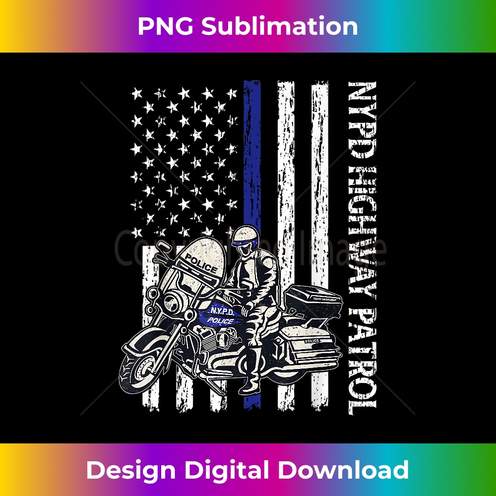 NYPD Highway Patrol Police Officer Law Enforcement US Flag - - Inspire ...
