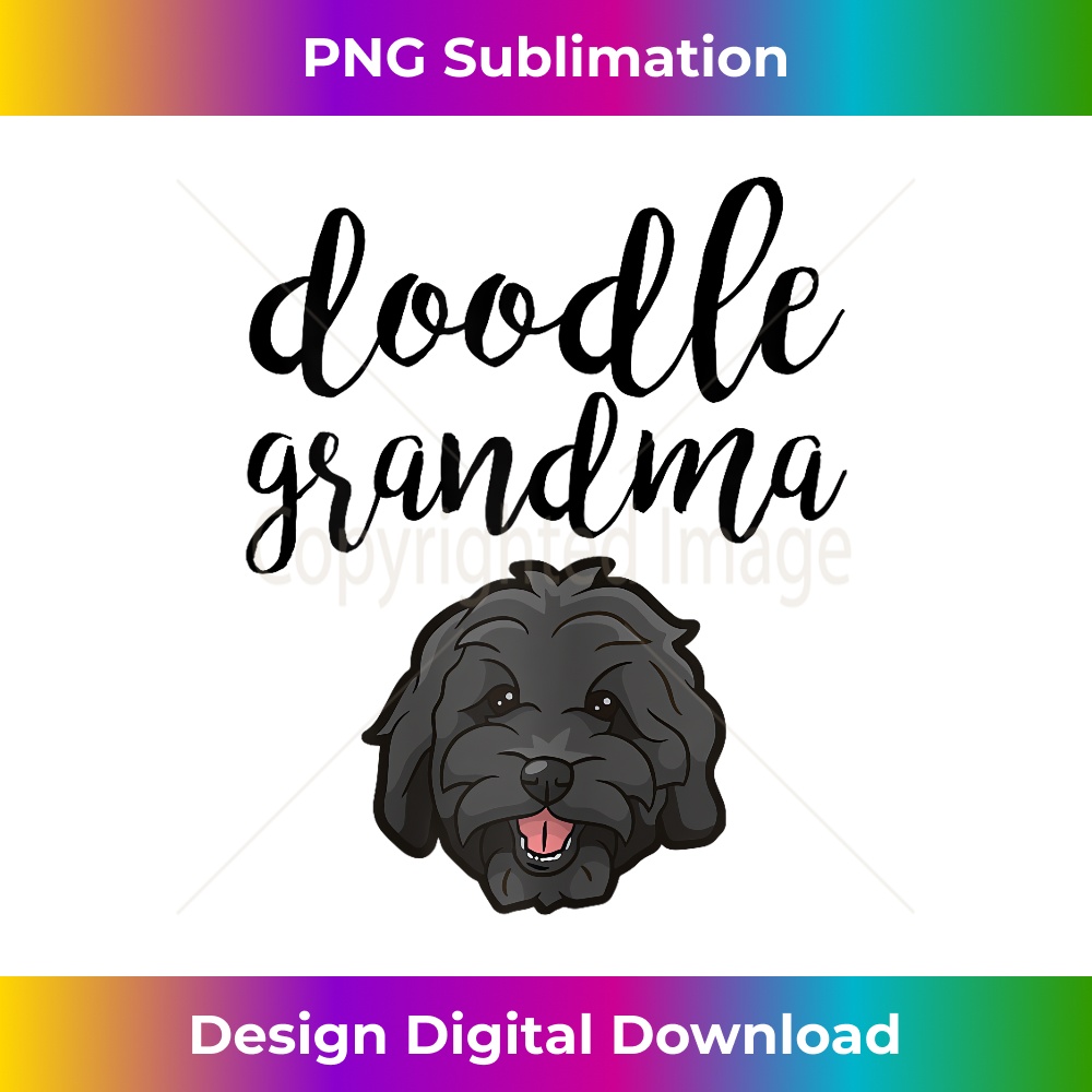 Doodle Grandma Cute Black Goldendoodle - Edgy Sublimation Di | Inspire ...