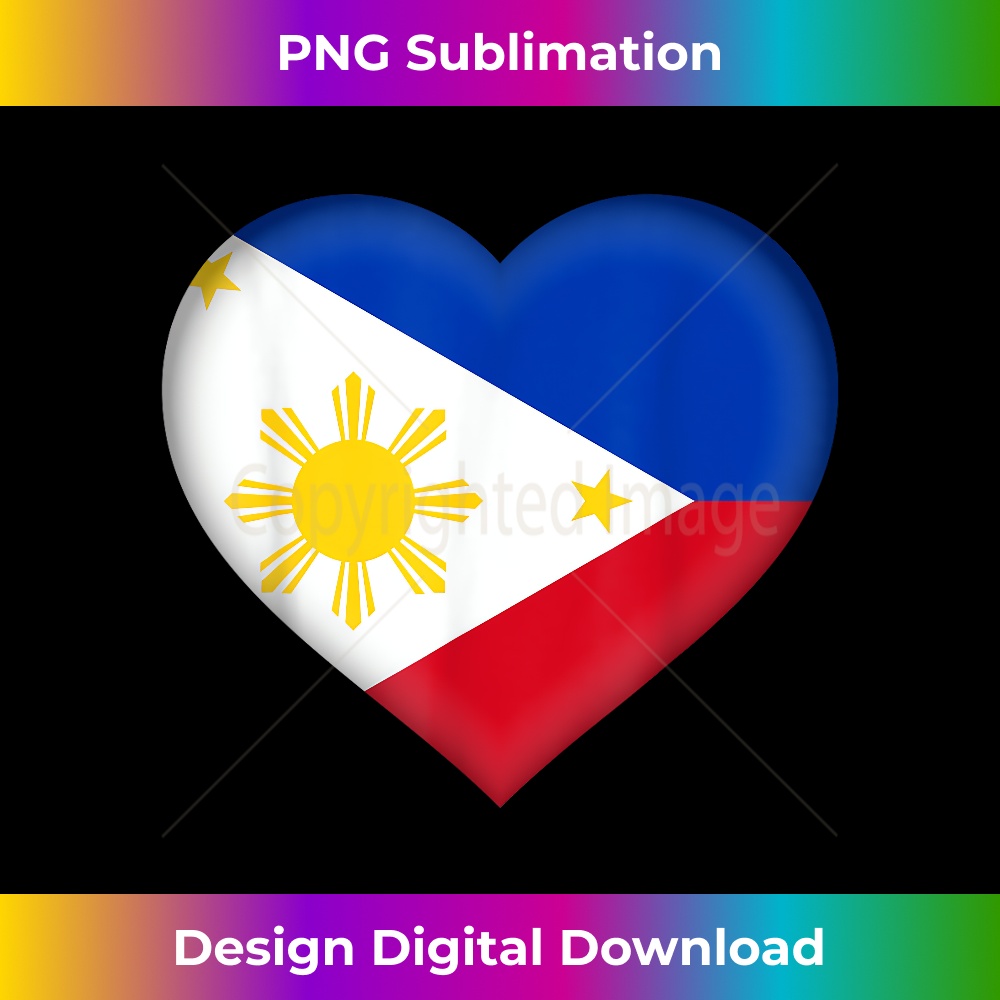 I Love Philippines Filipino Flag Heart Outfit - Deluxe PNG | Inspire Uplift