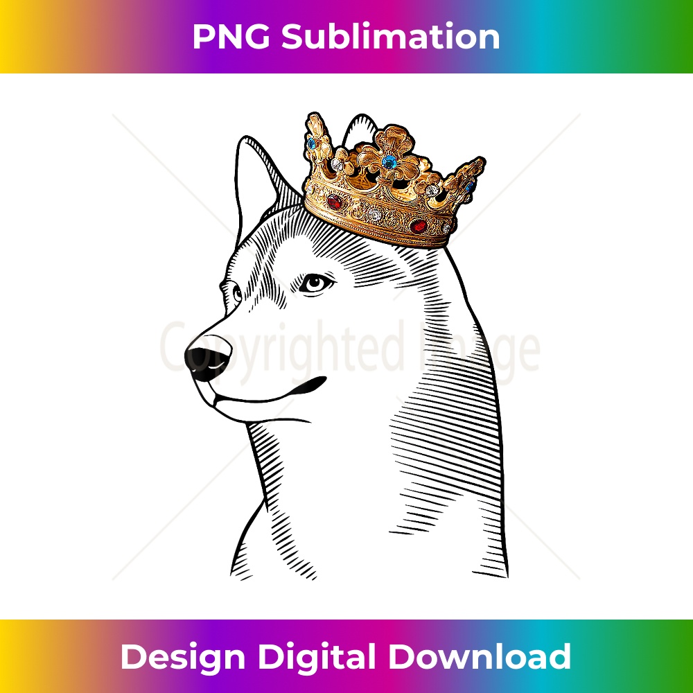 Siberian Husky Dog Wearing Crown - Sublimation-Optimized PNG - Inspire ...