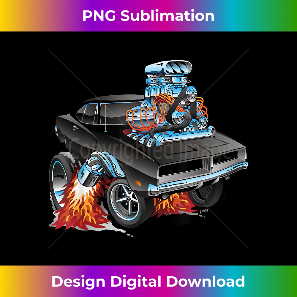 Classic Sixties Muscle Car Dragster Funny Hot Rod Cartoon - | Inspire ...