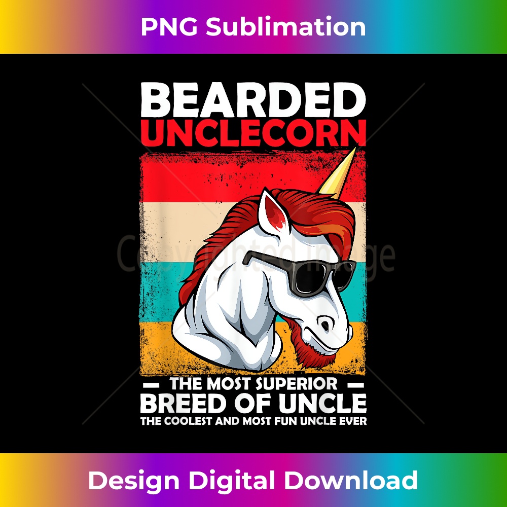 Bearded Uncle-Corn Fathers Day Funny Beard Unicorn - Sublima - Inspire ...