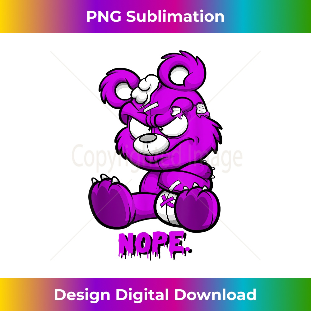 Cute Stuffed Angry Teddy Bear Toy Funny Nope Pastel Goth - U | Inspire ...