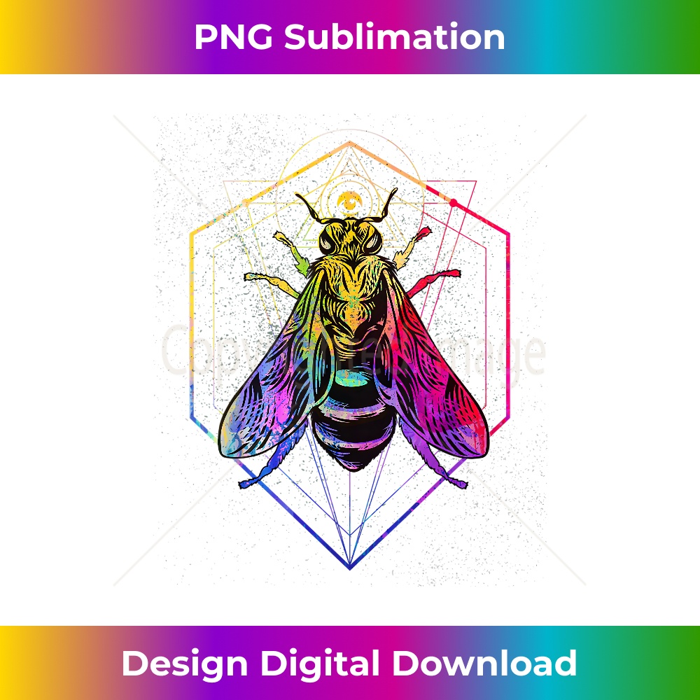 Bee Insect Sacred Geometry Theme Design Save The Bees - Mini | Inspire ...
