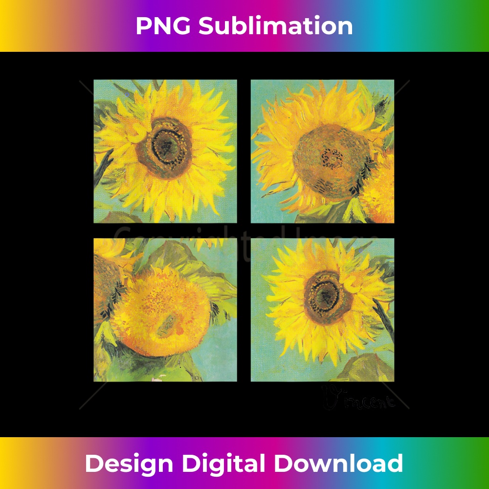 Van Gogh Sunflowers with Van Gogh's First Name Signature - S | Inspire ...