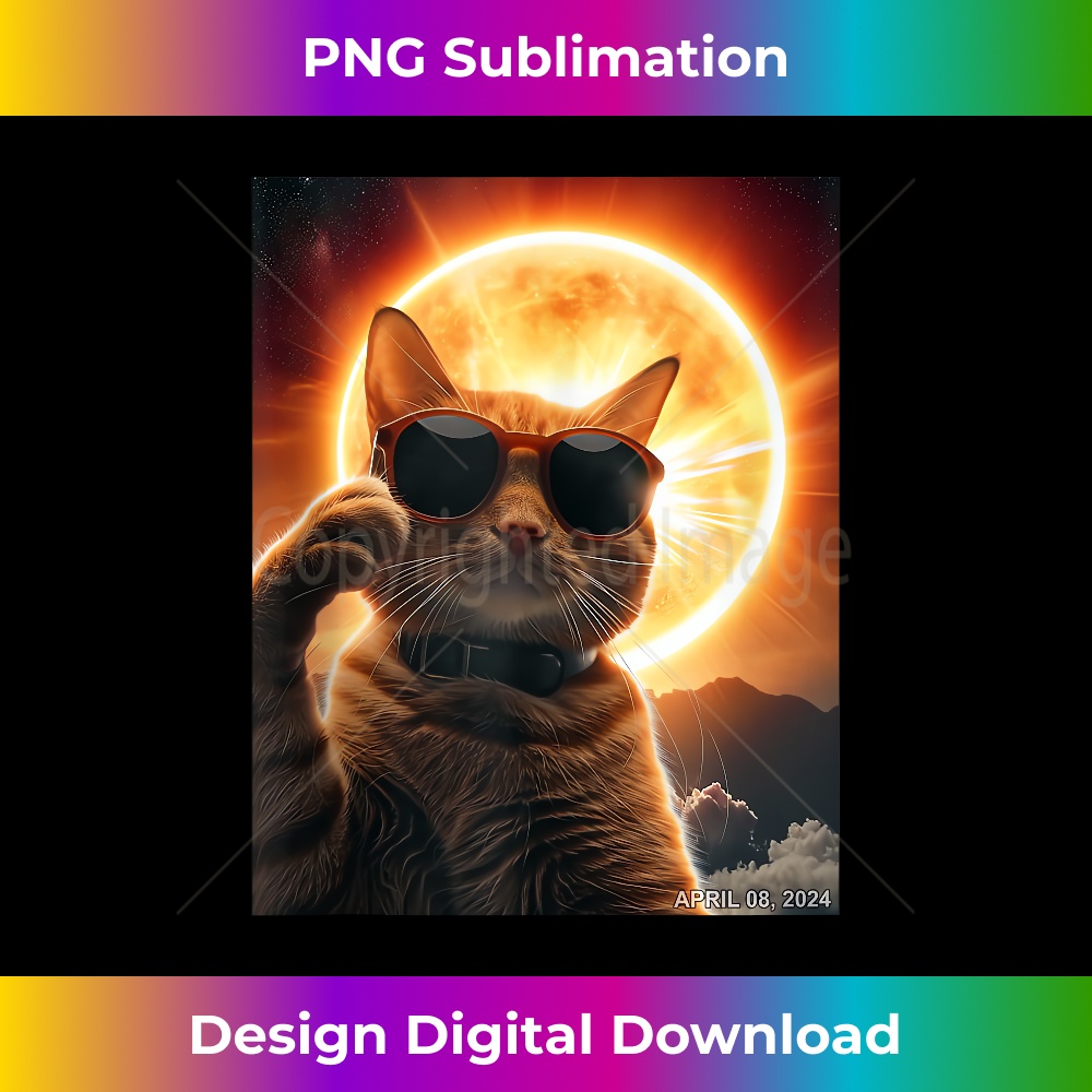Funny Cat taking a selfie with solar eclipse 2024 Glasses - - Inspire ...