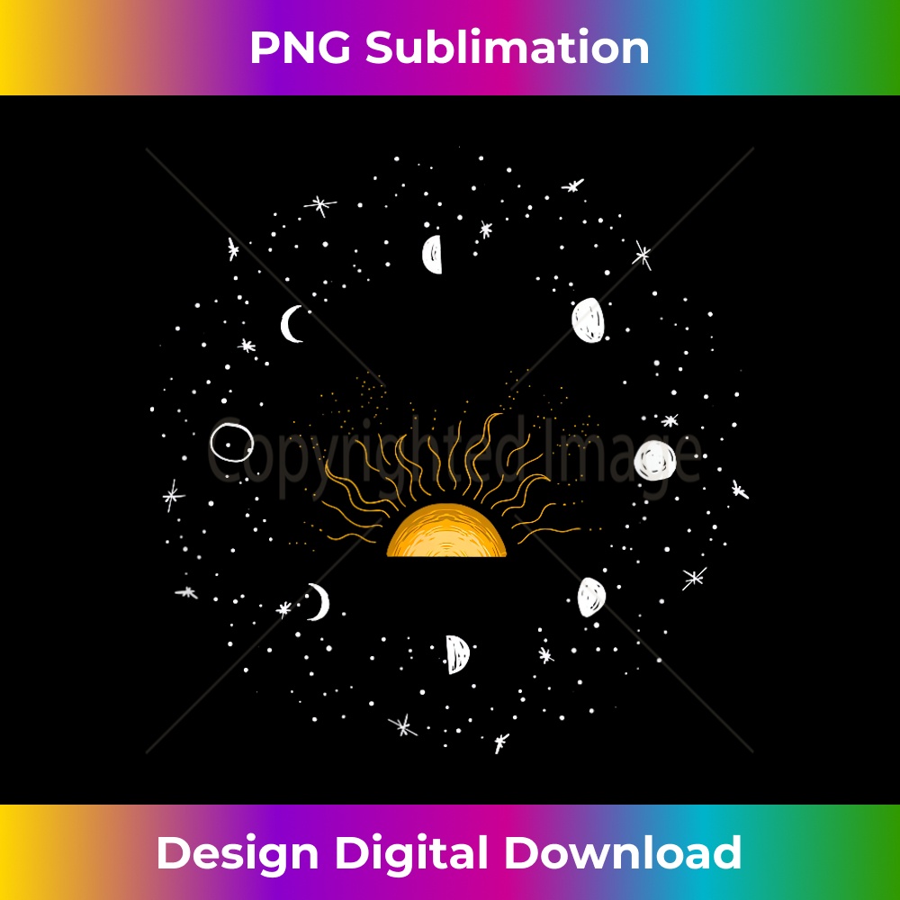 Moon Phases Diagram Sunset Lunar Satellite Stargazer Gift - | Inspire ...