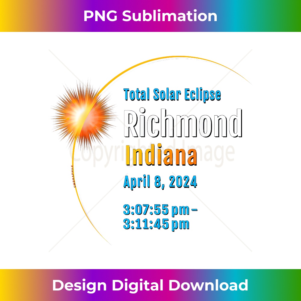 Richmond Indiana IN Total Solar Eclipse 2024 1 - Crafted Su - Inspire Uplift