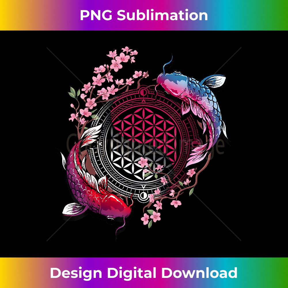 Koi Fish Flower Of Life Sacred Geometry Japanese Art - Minim | Inspire ...