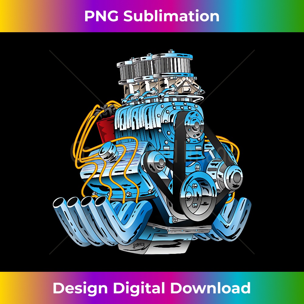 Hot Rod Muscle Car Dragster Race Engine Cartoon Illustration - Inspire ...