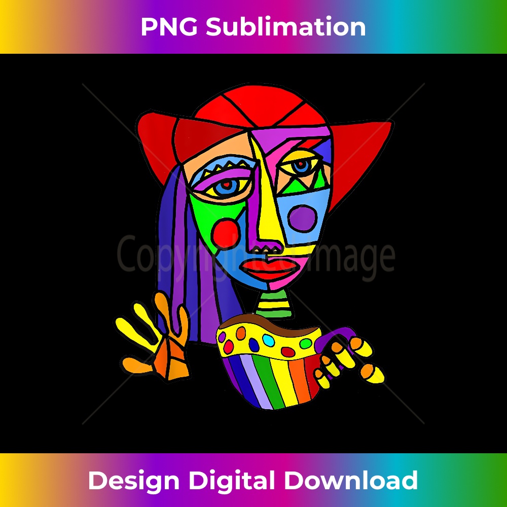 Smilesfunny Funny Woman Drinking Coffee Cubism Art - Futuris | Inspire ...