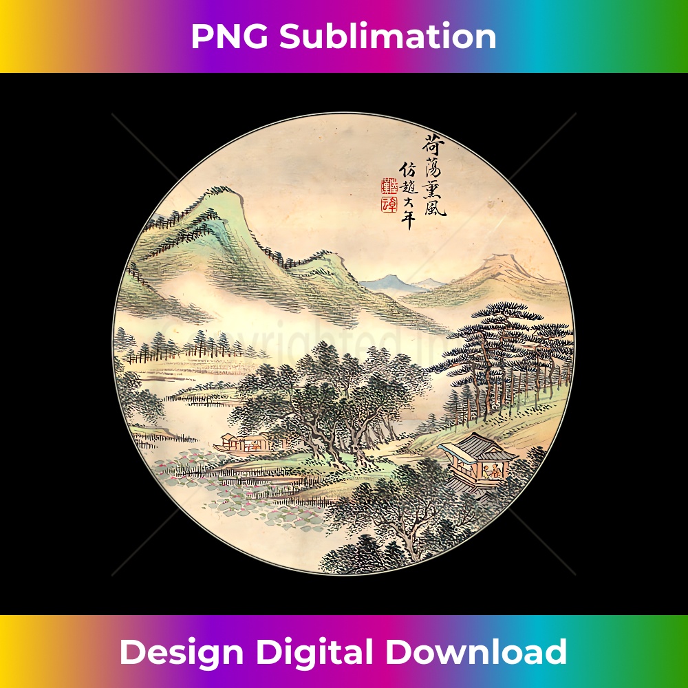 Famous Vintage Chinese Art Lu Han Landscape Stylish Design - | Inspire ...
