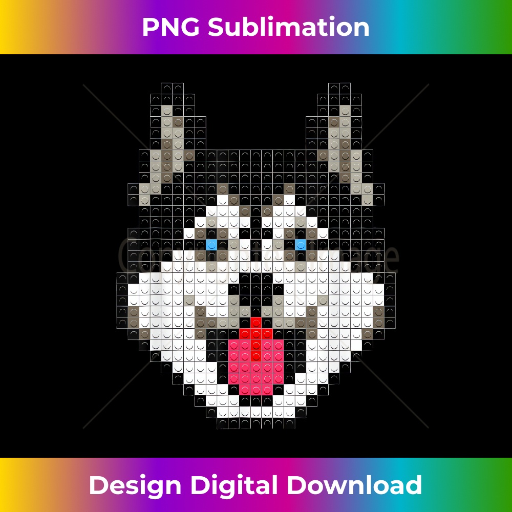 Funny Husky Dog Pixel Art Graphic - Sublimation-Optimized PN | Inspire ...