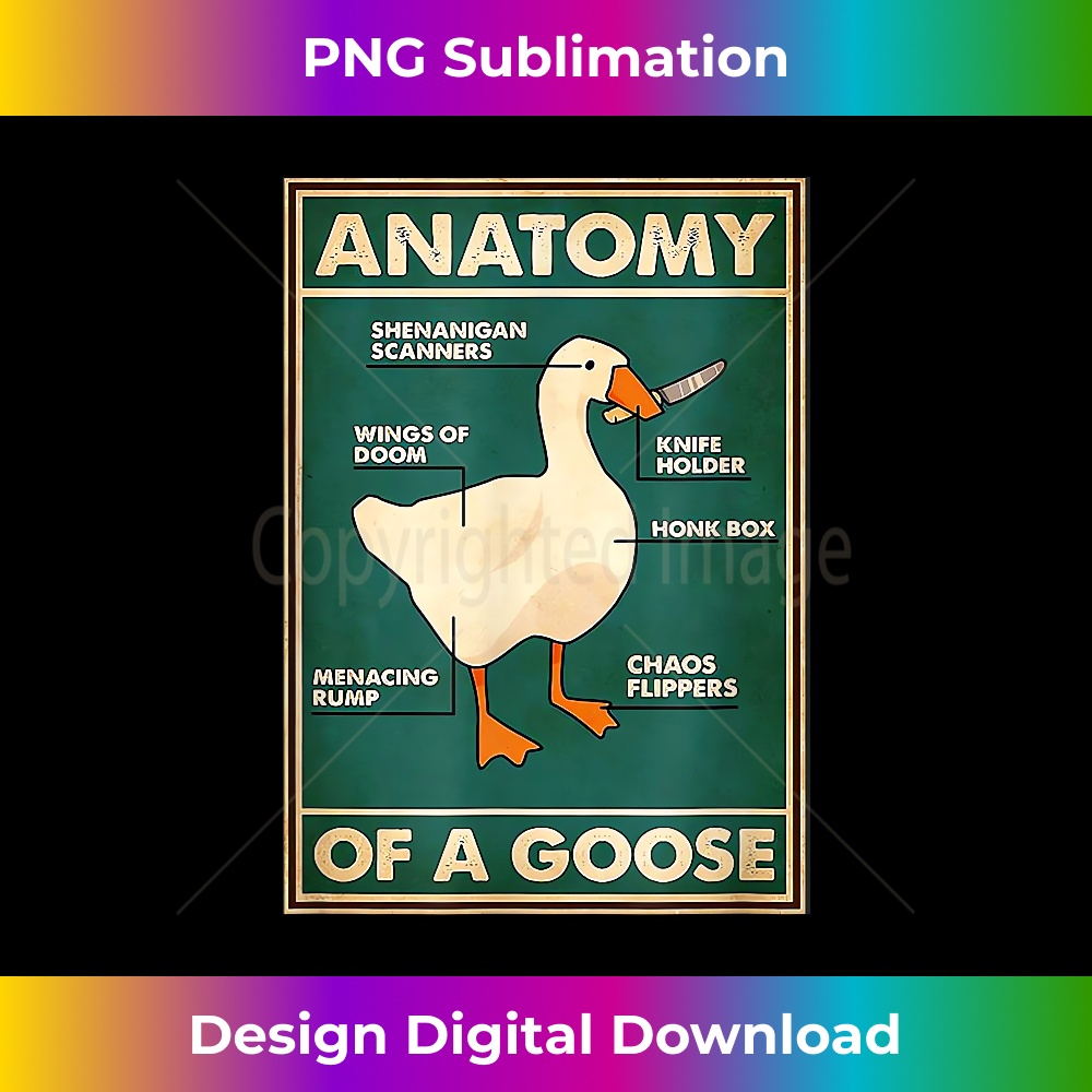 Anatomy Of A Goose with Knife - Sleek Sublimation PNG Downlo | Inspire ...