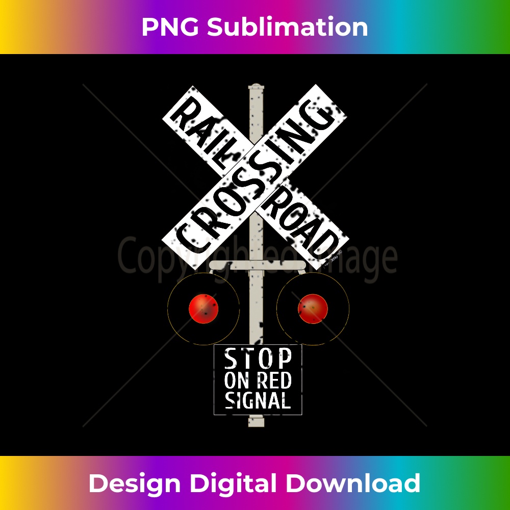 Funny Train Railroad Crossing With Lights Road Sign - Contem | Inspire ...