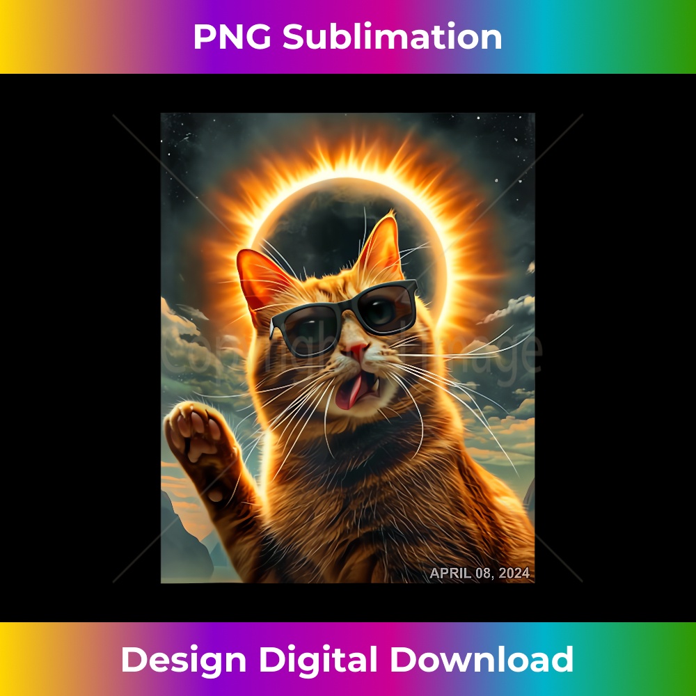 Funny Cat taking a selfie with solar eclipse 2024 Glasses - - Inspire ...