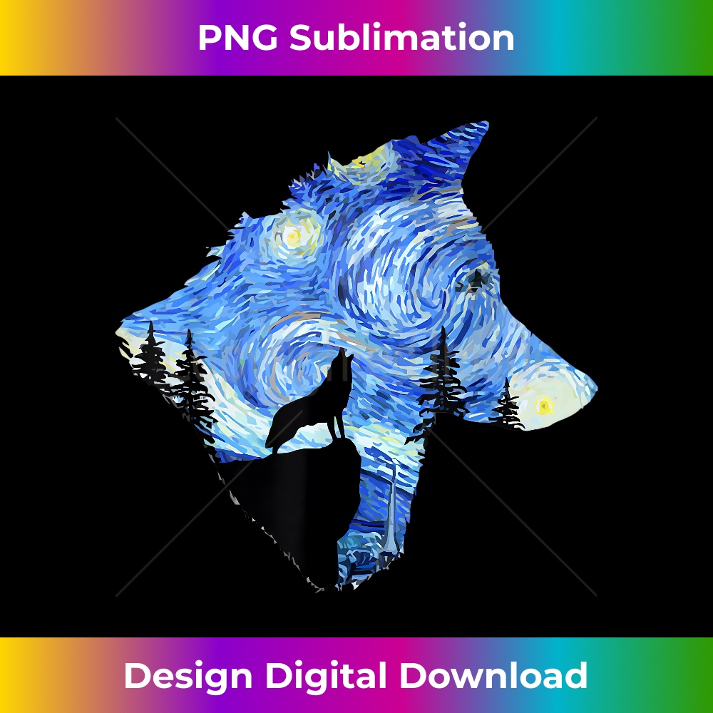 Starry Night Wolf by Vincent van Gogh Famous Painting - Lux - Inspire ...