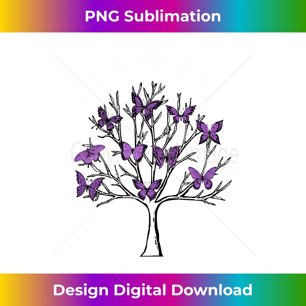 Phases of the Moon Retro Purple Butterfly Tree of Life - Del | Inspire ...