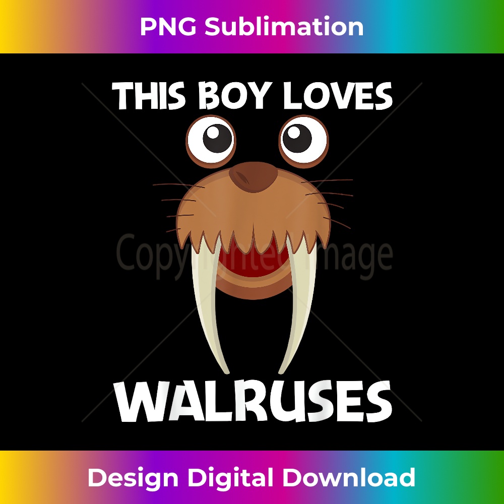 Cool Walrus Art For Boys Kids Arctic Ocean Animal Creature - | Inspire Uplift