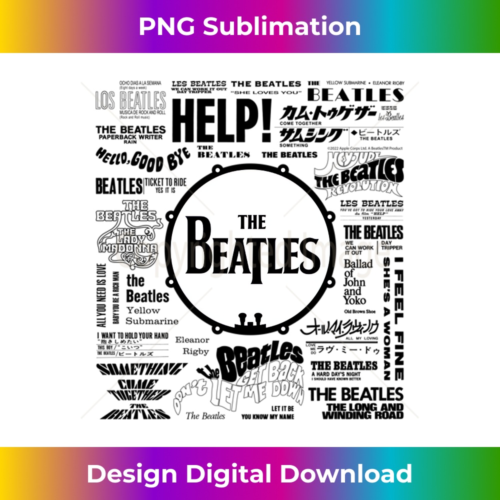 The Beatles - Singles Word Art - Sleek Sublimation PNG Downl - Inspire ...