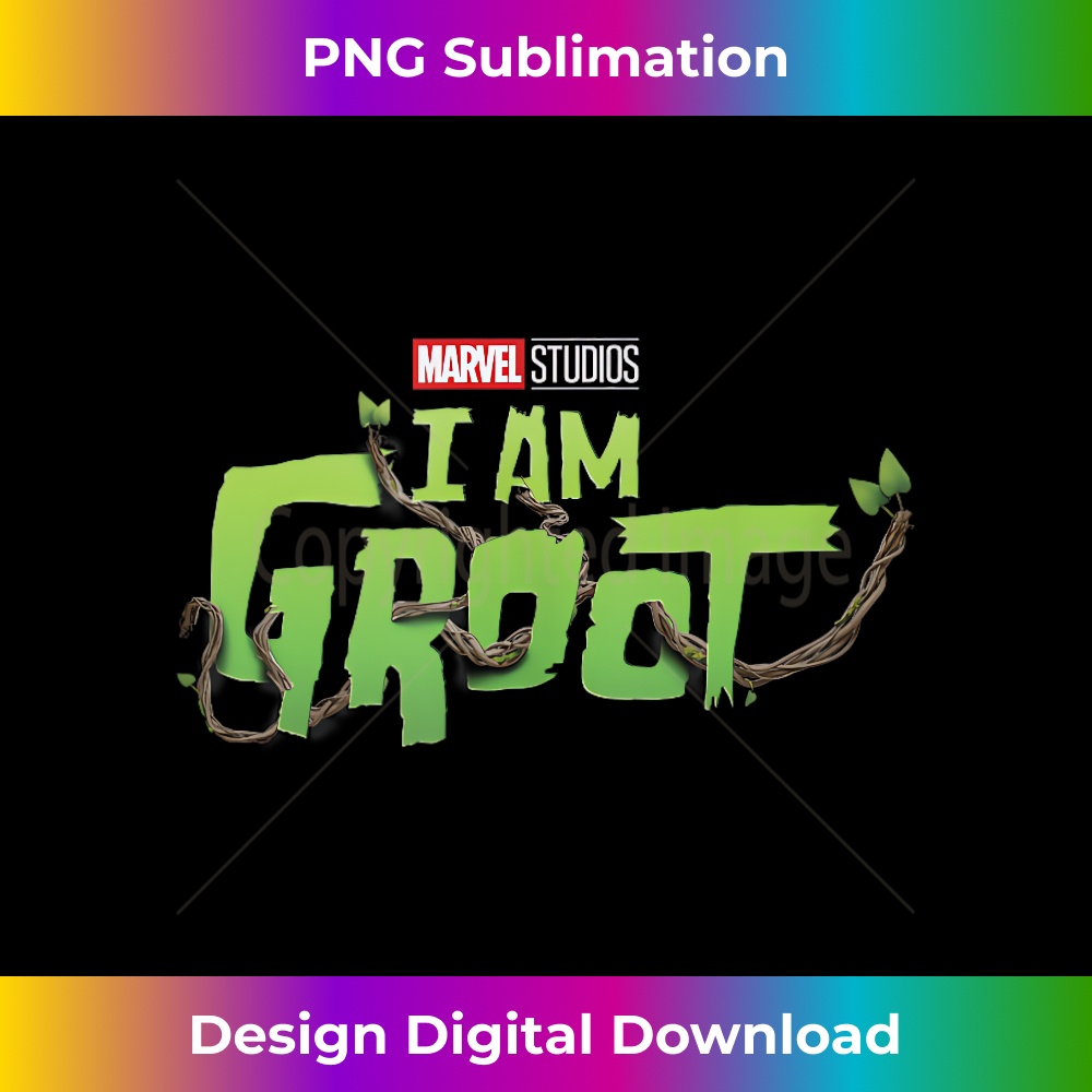 Marvel I Am Groot Detailed Vine Logo - Deluxe PNG Sublimatio | Inspire ...