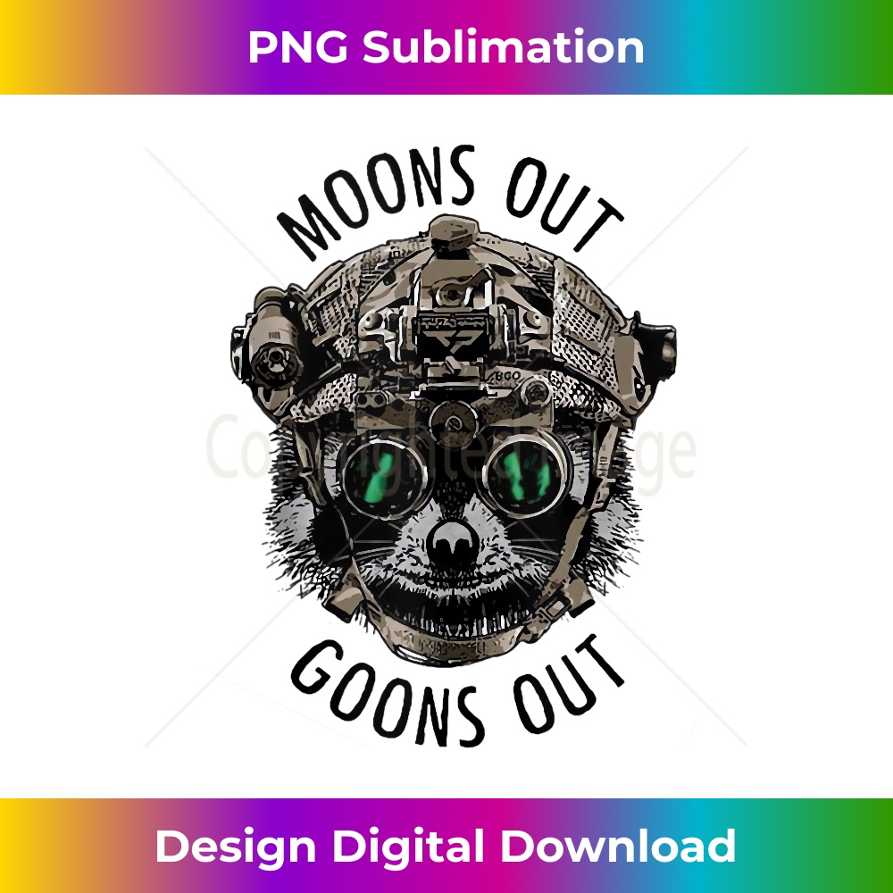 Racoon Moons Out Goons Out - Futuristic PNG Sublimation File | Inspire ...