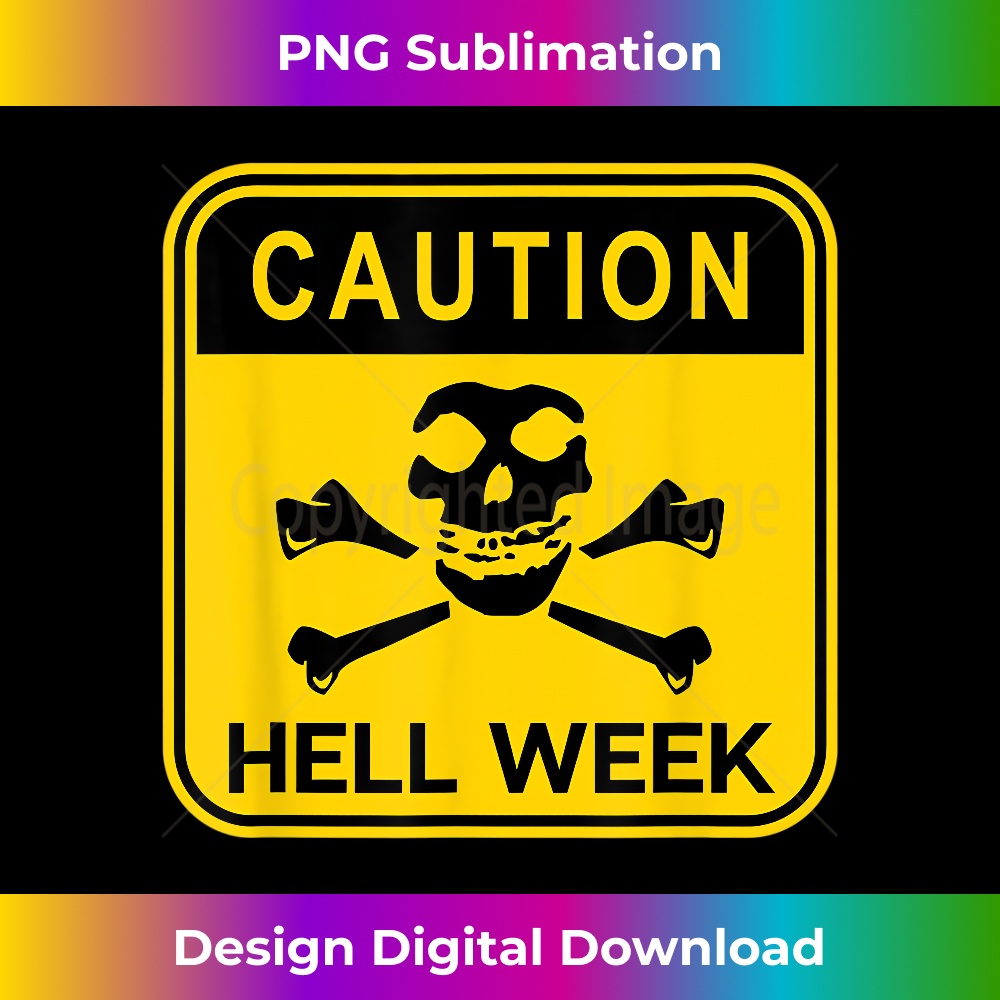 CAUTION HELL WEEK Skull Crossbones - Minimalist Sublimation | Inspire ...