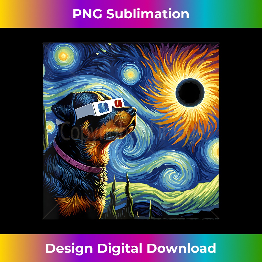 Solar Eclipse Glasses 2024 Van Gogh Starry Night Rottweiler | Inspire ...