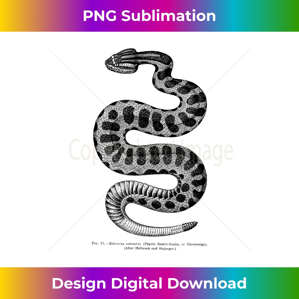 Vintage Ophiology Massasauga Prairie Rattlesnake Snake Art - | Inspire ...