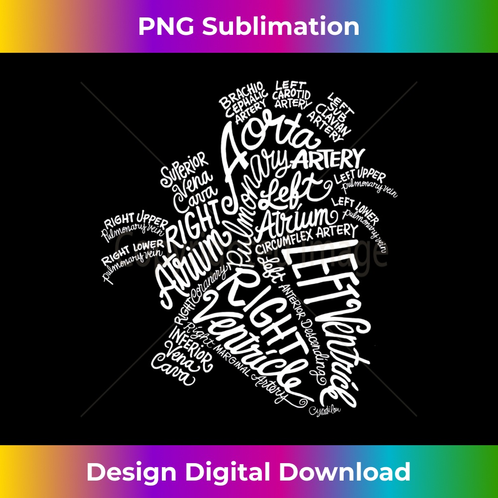 Anatomical Heart Medical White Word Cloud Line Art - Contemp | Inspire ...