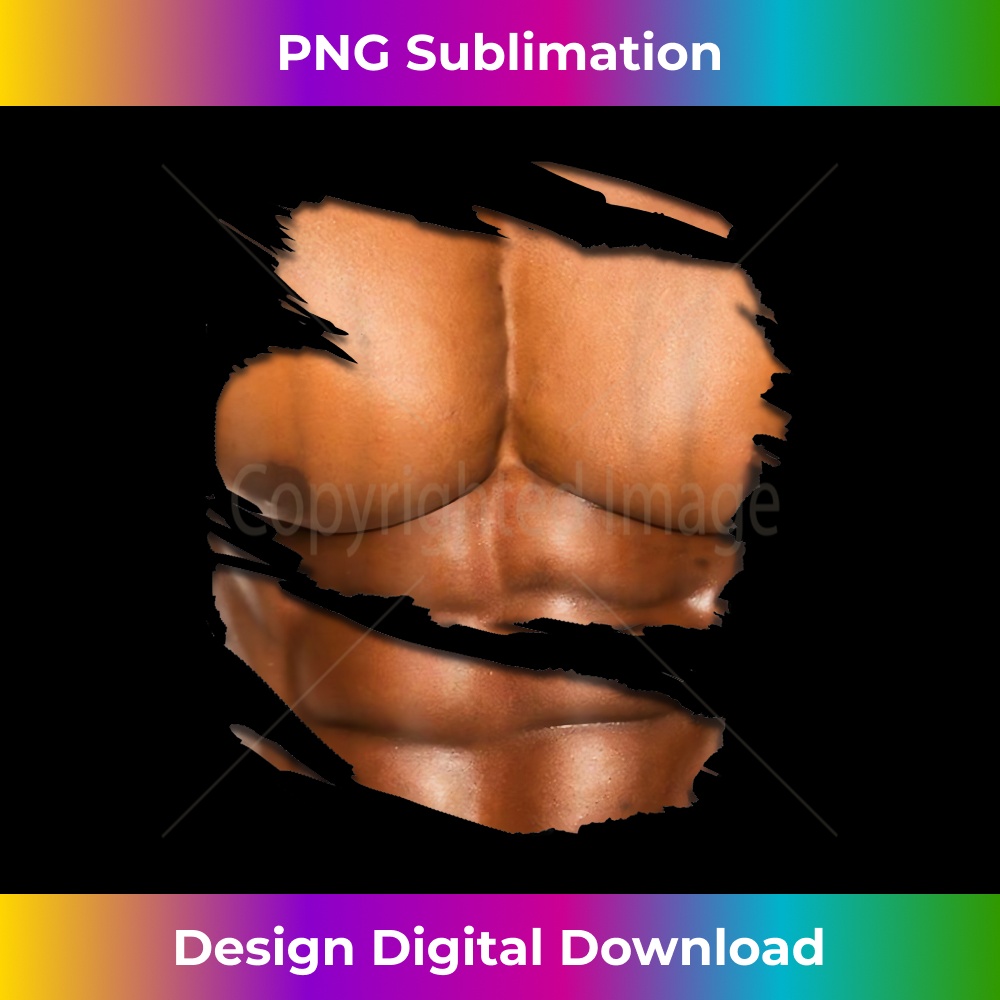 Fake Muscle Under Clothes Six Pack Ripped Abs Black Male - S | Inspire ...